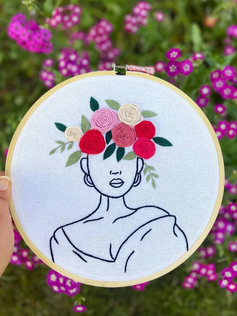 Embroidery Hoop Lady – Rare You